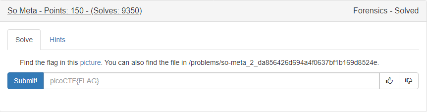 So Meta (picoCTF2019)